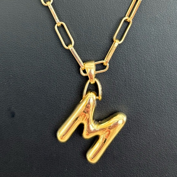 NVWA ROCK | Jewelry | Initial M Nvwa Rock Balloon Necklace Gold Pave ...